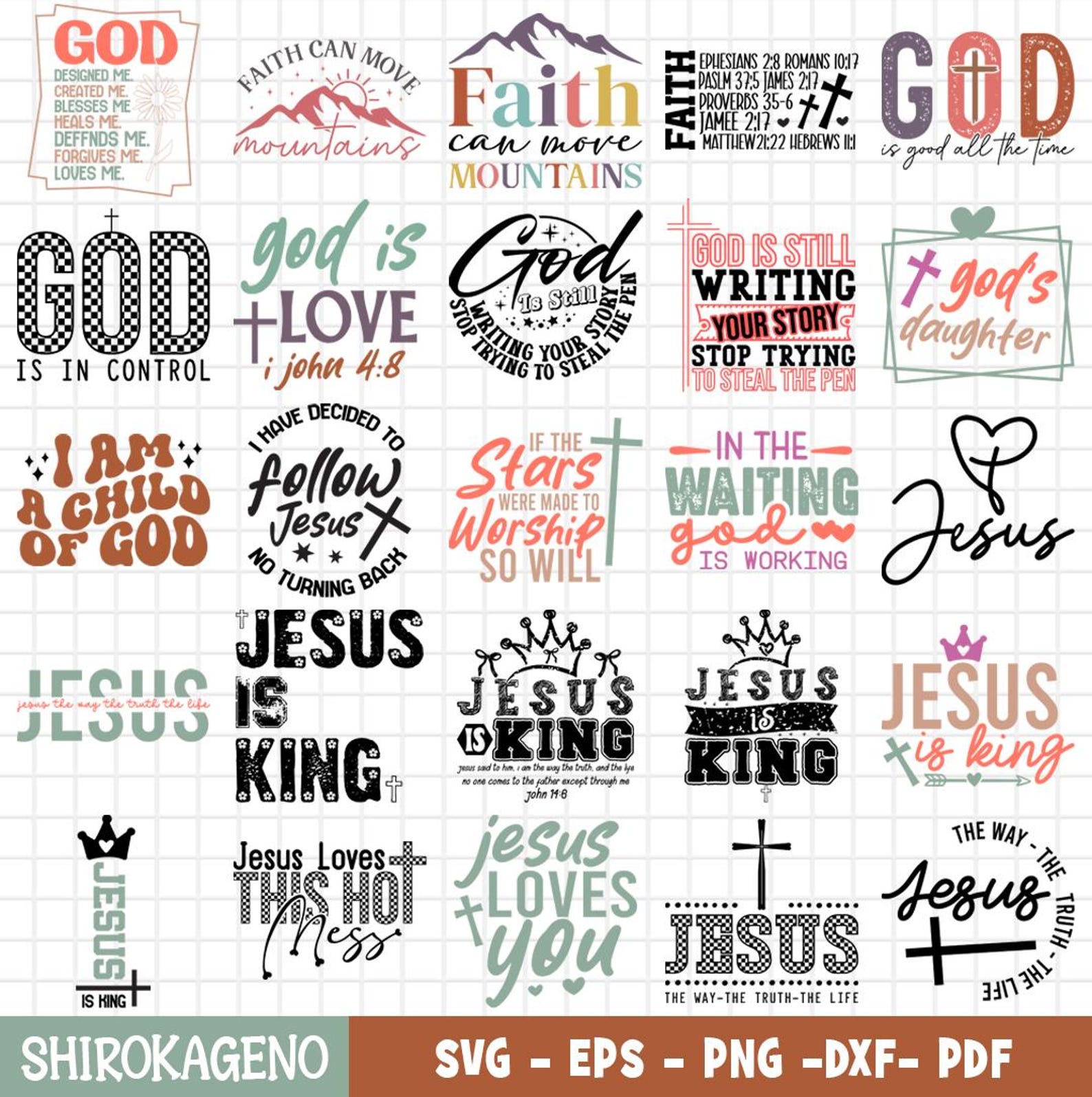 Christian Quotes Svg Bundle, Bible Verse Svg, Scripture Svg, God Jesus ...