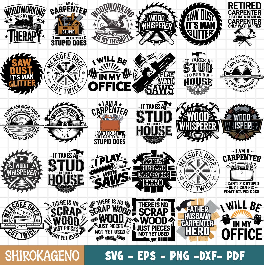 Carpenter Quotes SVG Bundle, Carpenter Svg, Carpenter Skull Svg ...