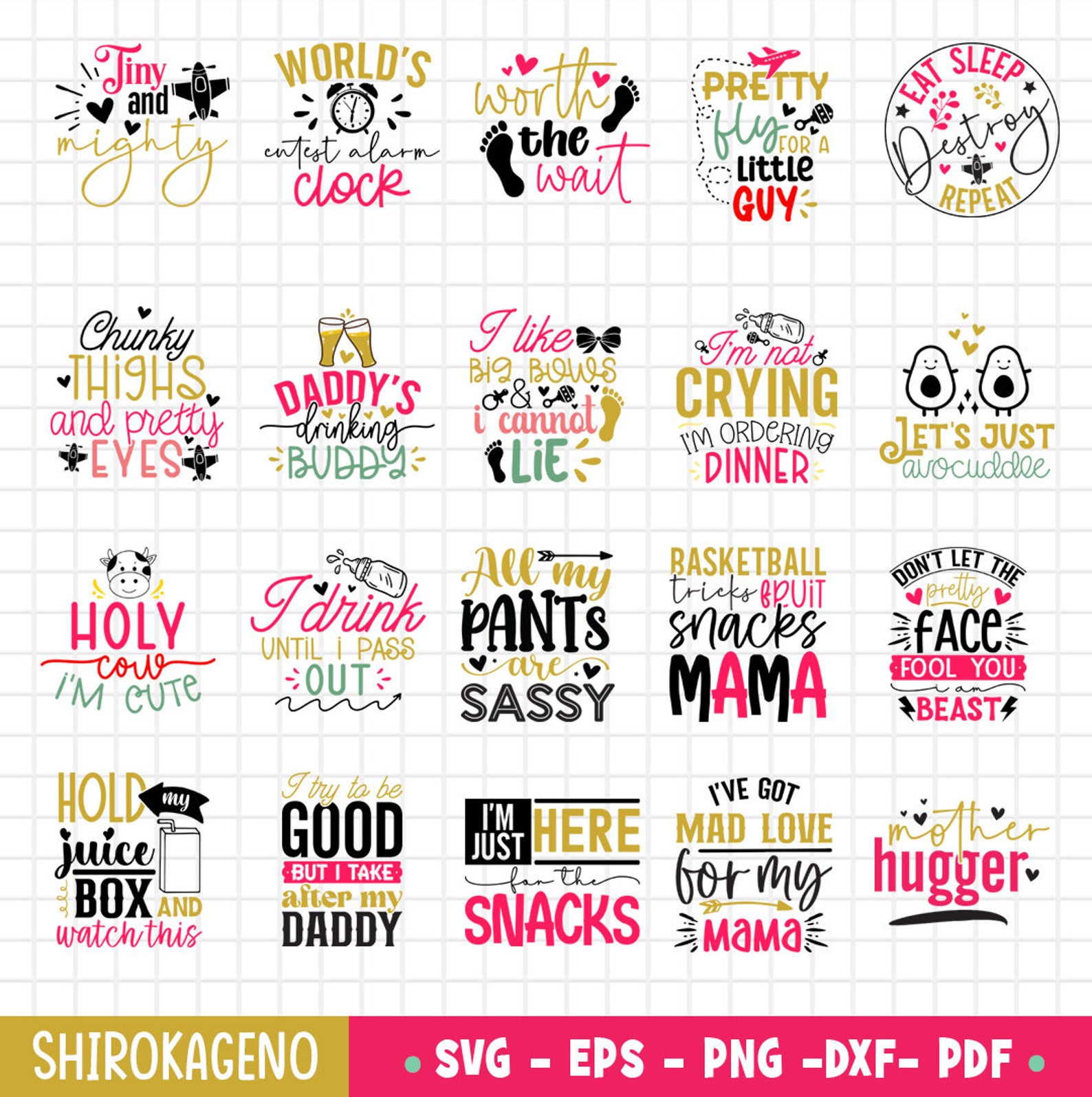 Cute Baby Svg Bundle, Baby Shower Svg, Newborn Svg Bundle, Baby Quote ...