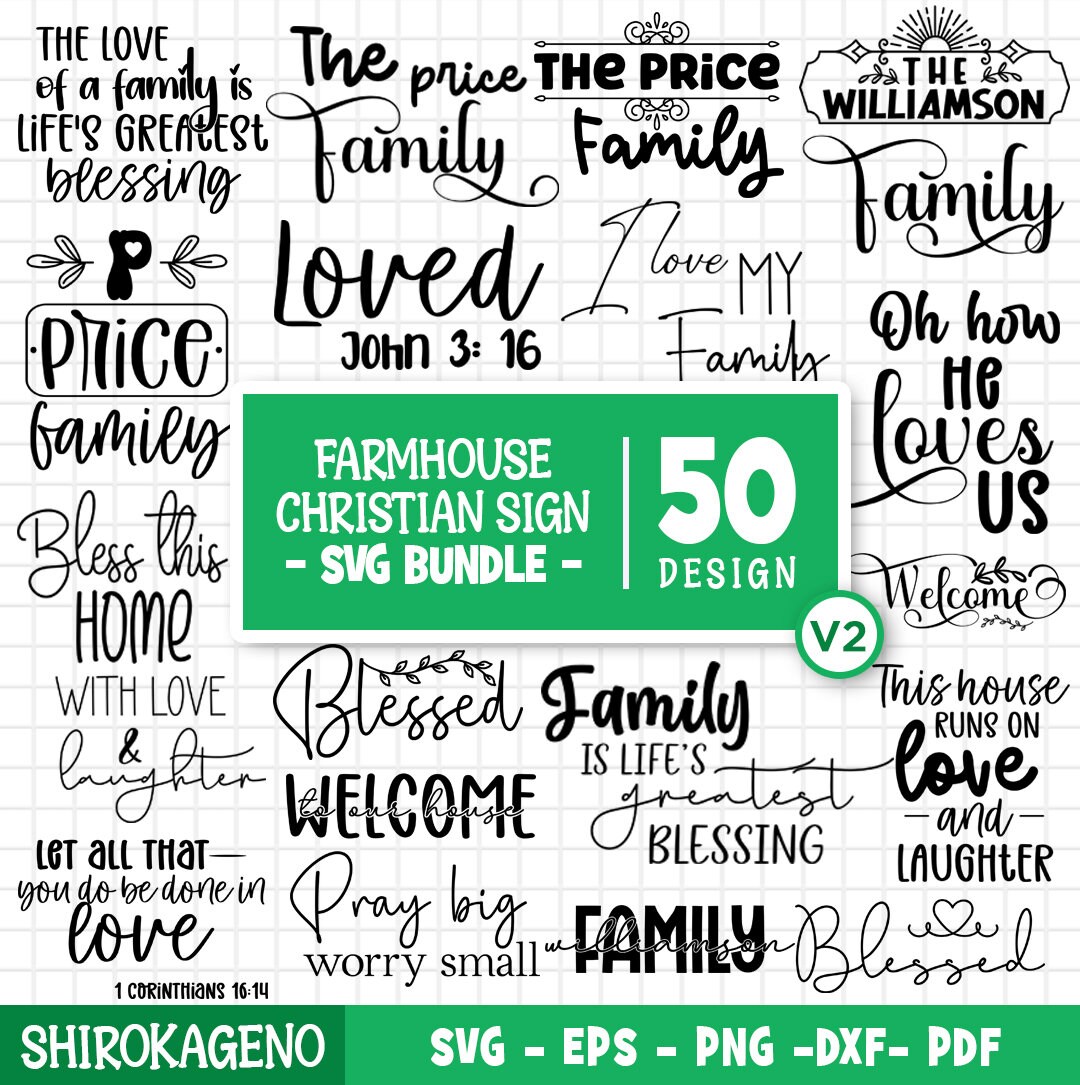 Farmhouse Christian Svg Bundle, Farmhouse Sign Svg, Faith Svg ...