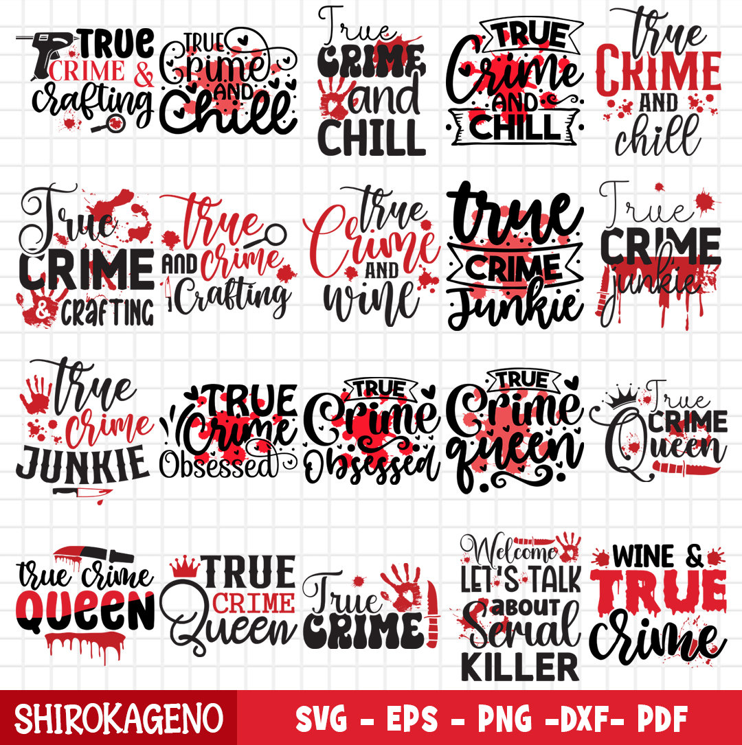 True Crime Svg Bundle, True Crime Shows Svg, True Crime Junkie, True ...