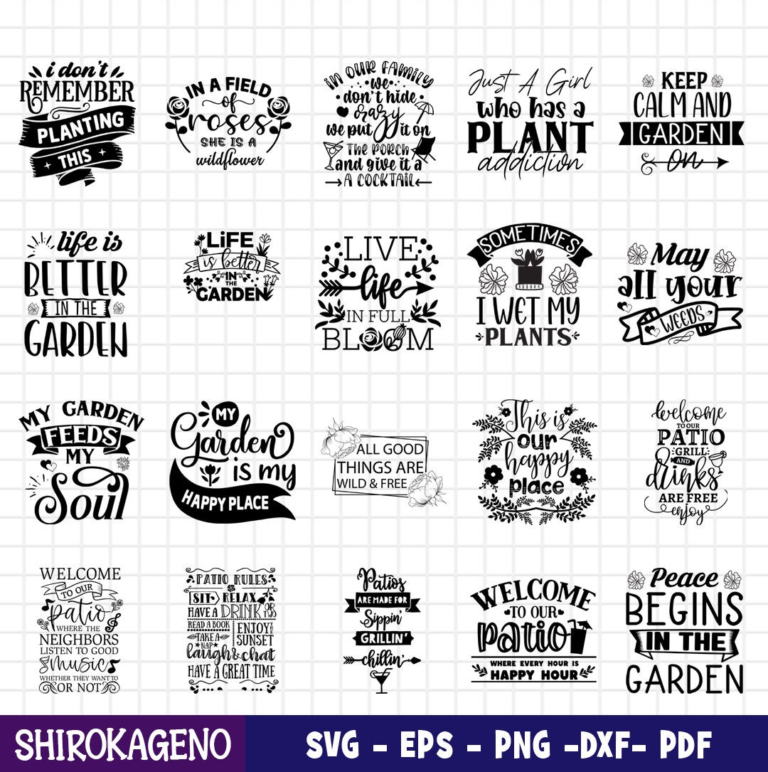 Plant Quotes Svg Bundle, Plant Lover Svg Bundle, Houseplant Svg, Plant ...