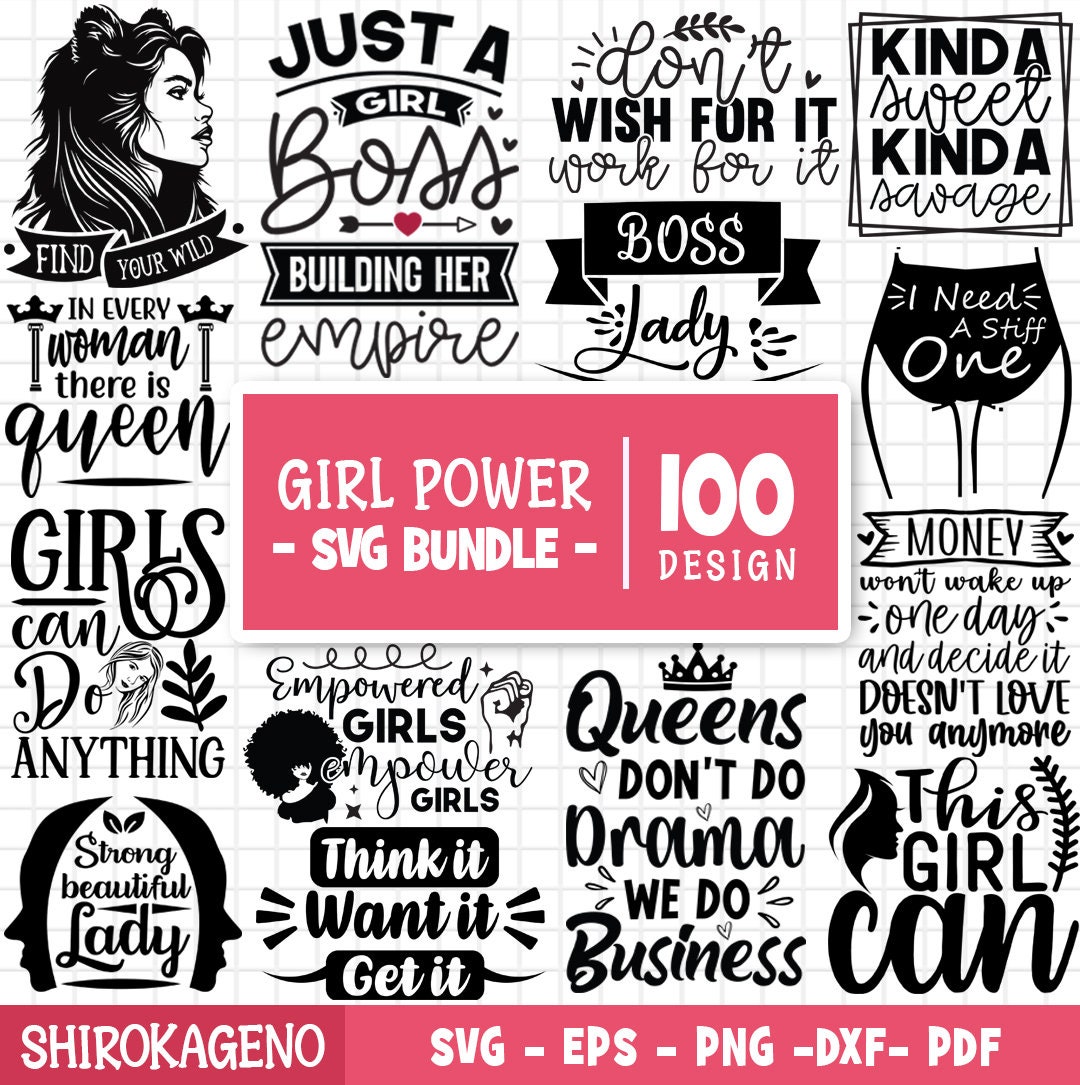 Girl Power Svg Bundle, Boss Babe Svg, Women Empowerment Svg, Girl Boss ...
