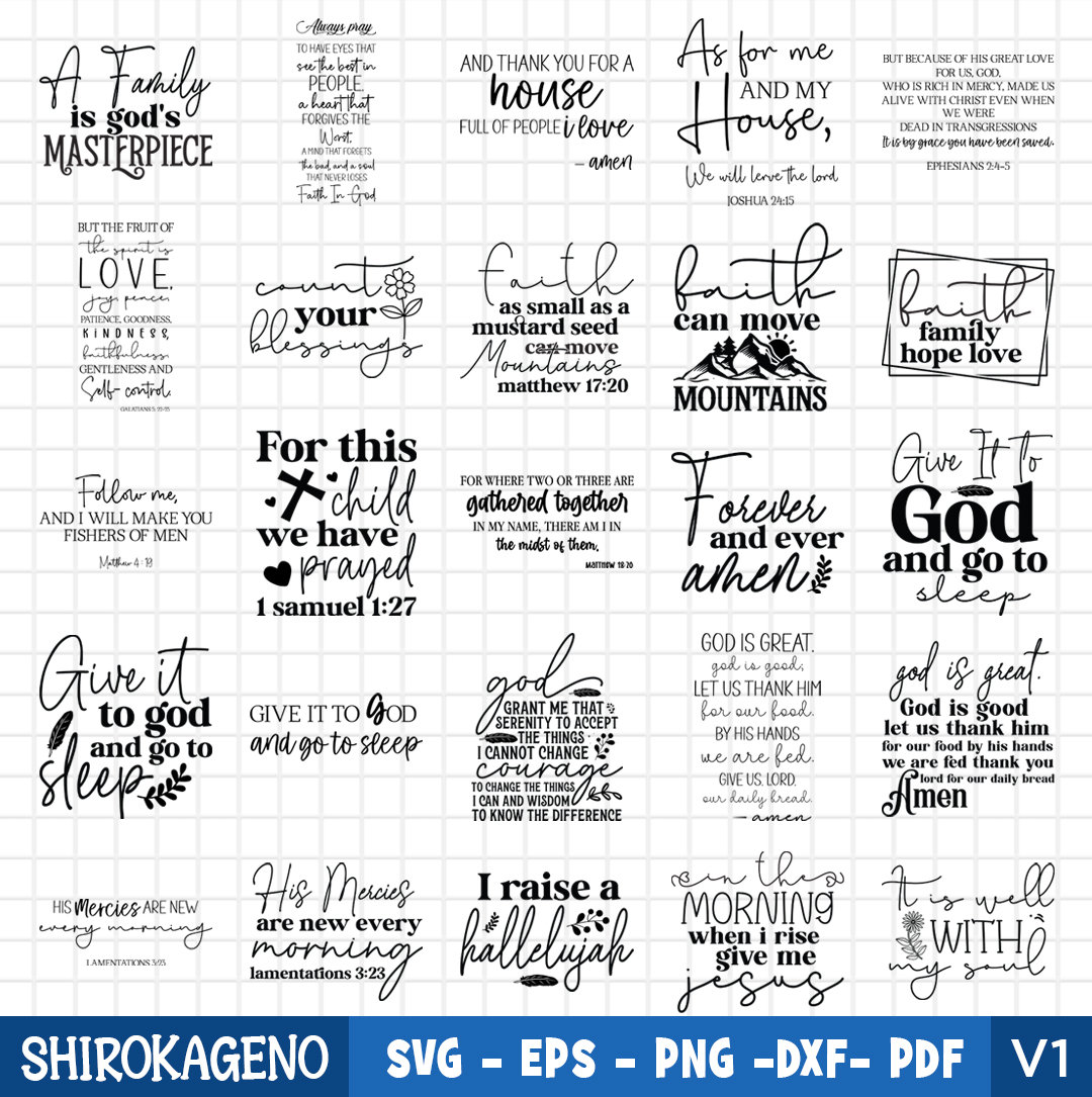 Farmhouse Christian Svg Bundle, Farmhouse Sign Svg, Faith Svg ...