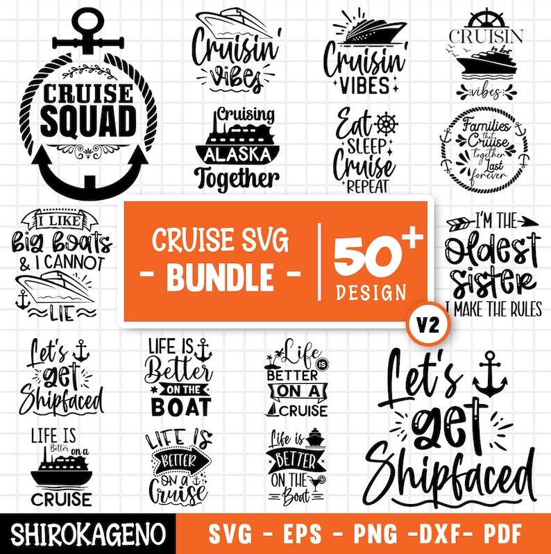 Cruise Svg Bundle Anchor Svg Boat Svg Family Trip Svg Cruise Squad