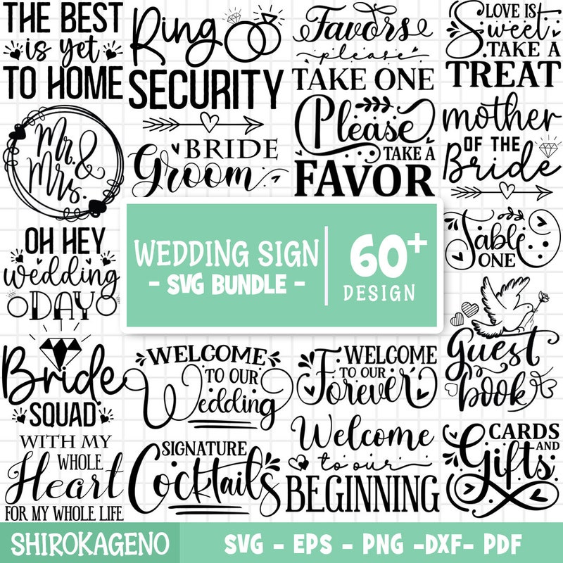 Wedding Sign Svg - Etsy