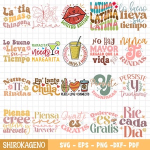 Latina Motivational Quotes Svg Bundle, Positive Quotes Svg, Latina Png ...