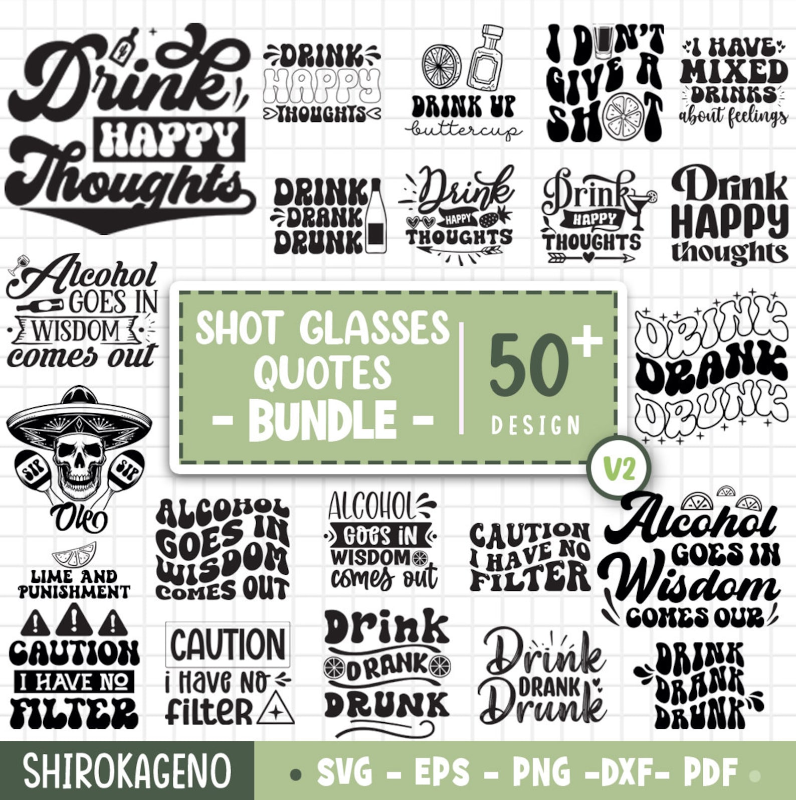 Shot Glass Quotes Svg Bundle, Shot Svg, Shot Glass Wrap Svg, Tequila ...