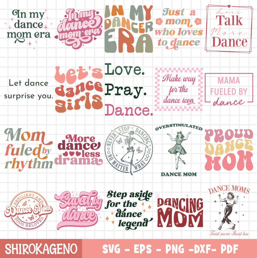 In My Dance Era Svg Bundle, Groovy Letters Dance Shirt Svg, Dance Team ...
