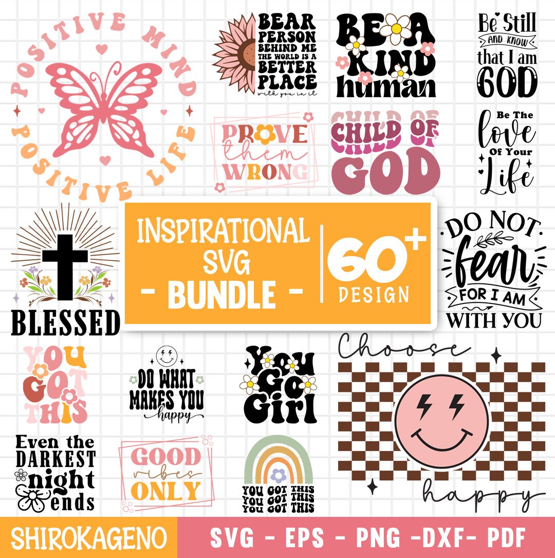 Inspirational Quotes Svg, Self Love Svg Bundle, Motivational Svg Bundle ...