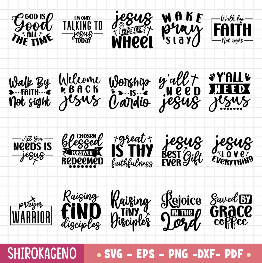 Christian Quotes Svg Bundle, Religious Svg, Scripture Svg, Bible Verse ...