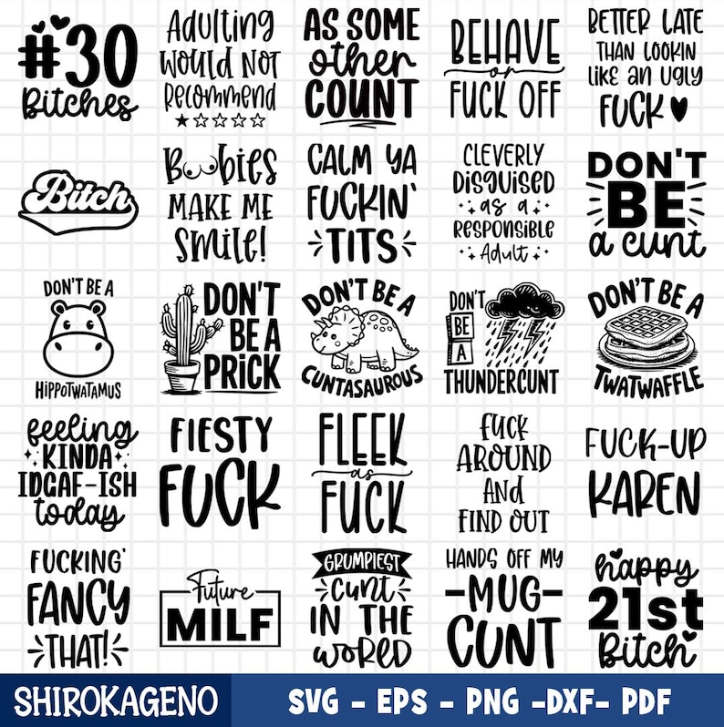 Adult Svg Bundle, Adult Quotes Svg, Funny Quotes SVG Bundle, Sarcastic ...