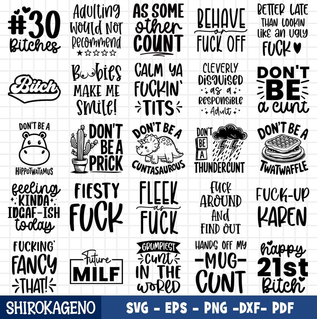 Adult Svg Bundle, Adult Quotes Svg, Funny Quotes SVG Bundle, Sarcastic ...