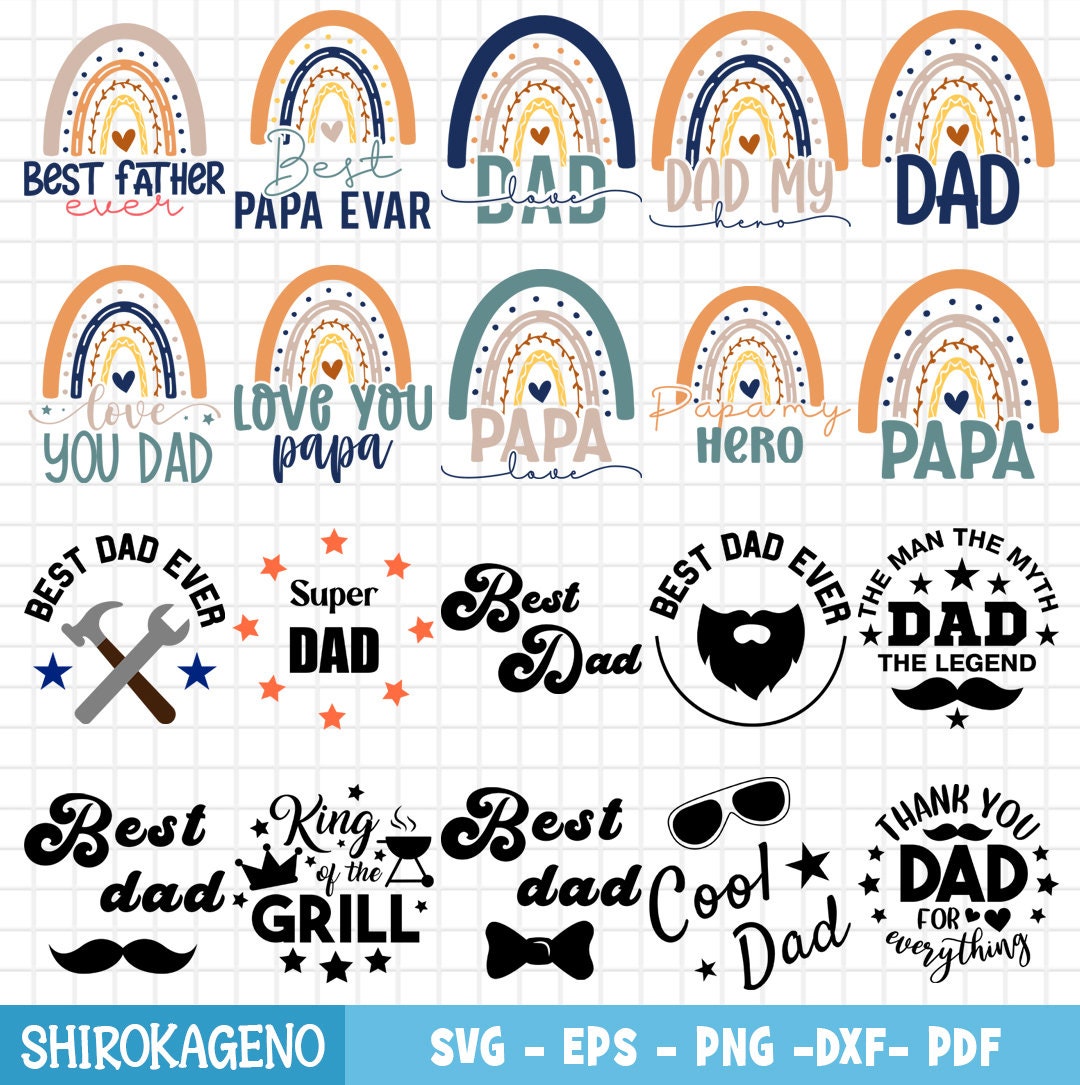 Big Fathers Day Keychain Bundle, Dad Svg, Best Dad, Daddy Svg, Happy ...