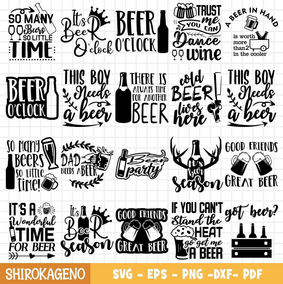 Funny Beer Svg Bundle, Alcohol Svg, Shot Glass Quotes Svg, Tequila Svg ...