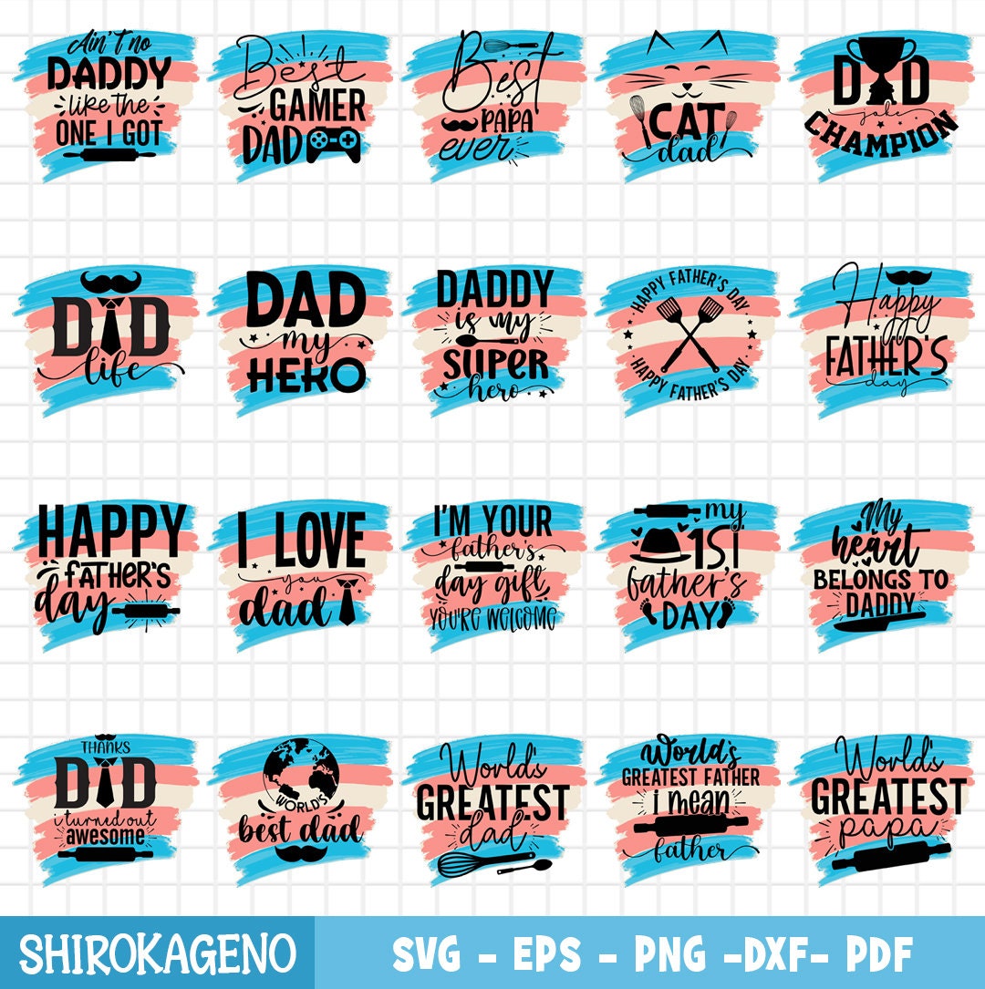 Big Fathers Day Keychain Bundle, Dad Svg, Best Dad, Daddy Svg, Happy ...
