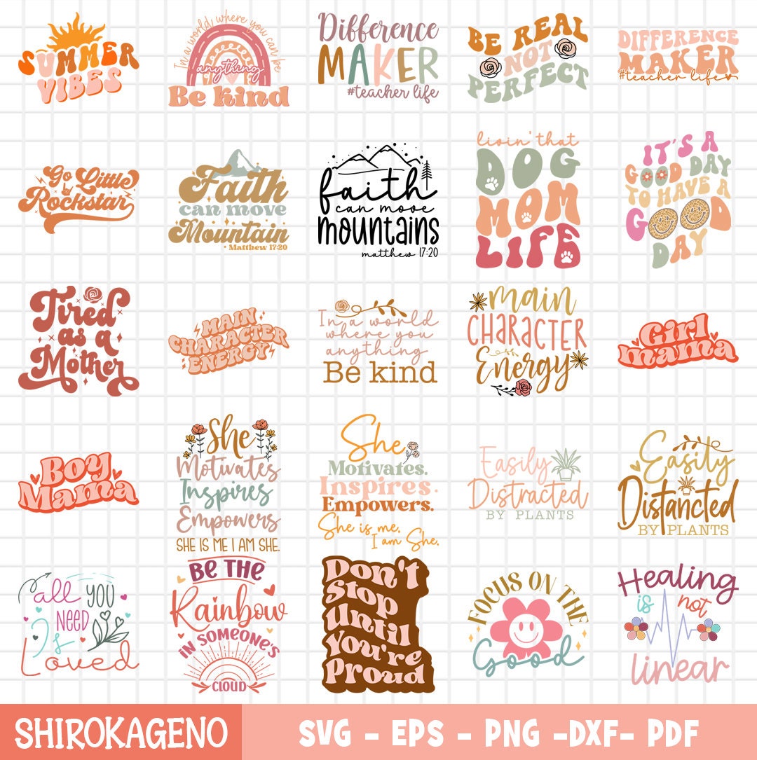 Inspirational Quotes Svg, Self Love Svg Bundle, Motivational Svg Bundle ...