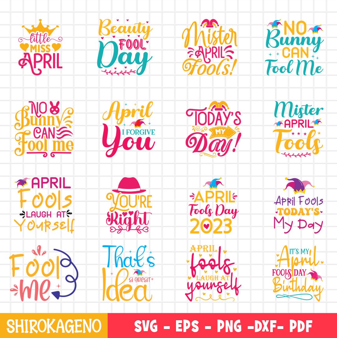 Happy April Fools' Day Svg Bundle, April Fool Svg , April Fool Day Svg ...