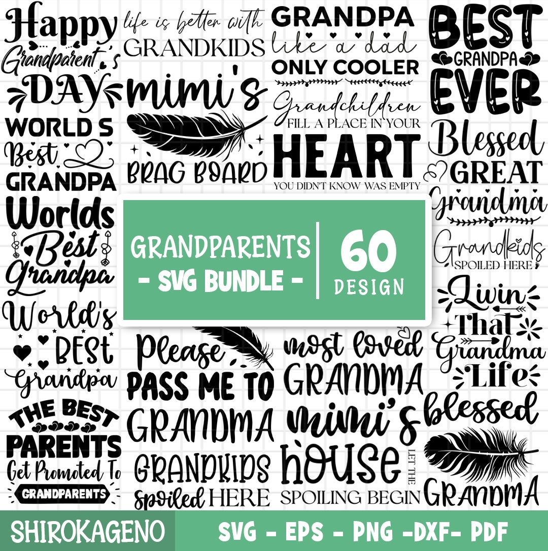 Grandparents Svg Bundle, Grandma Svg, Grandpa Svg, Nana Svg Bundle ...