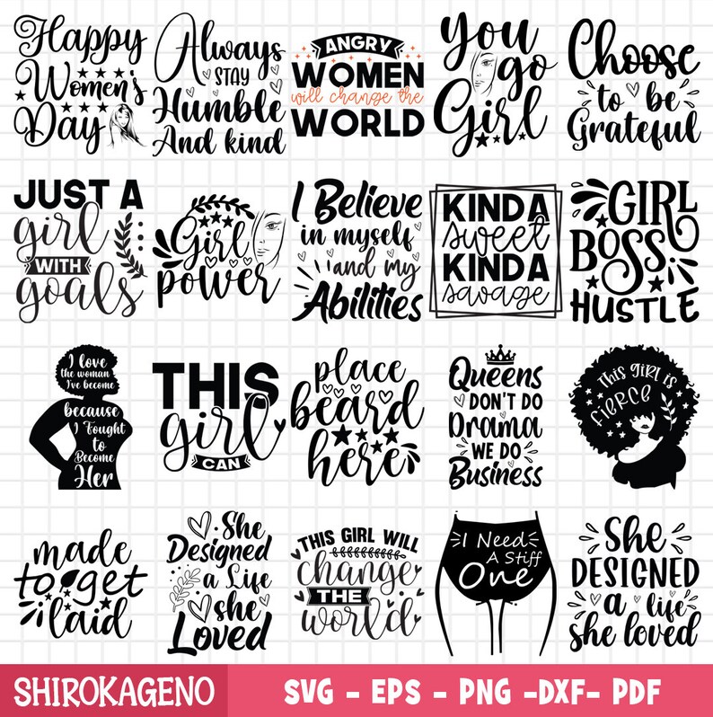Girl Power Svg Bundle, Boss Babe Svg, Women Empowerment Svg, Girl Boss ...