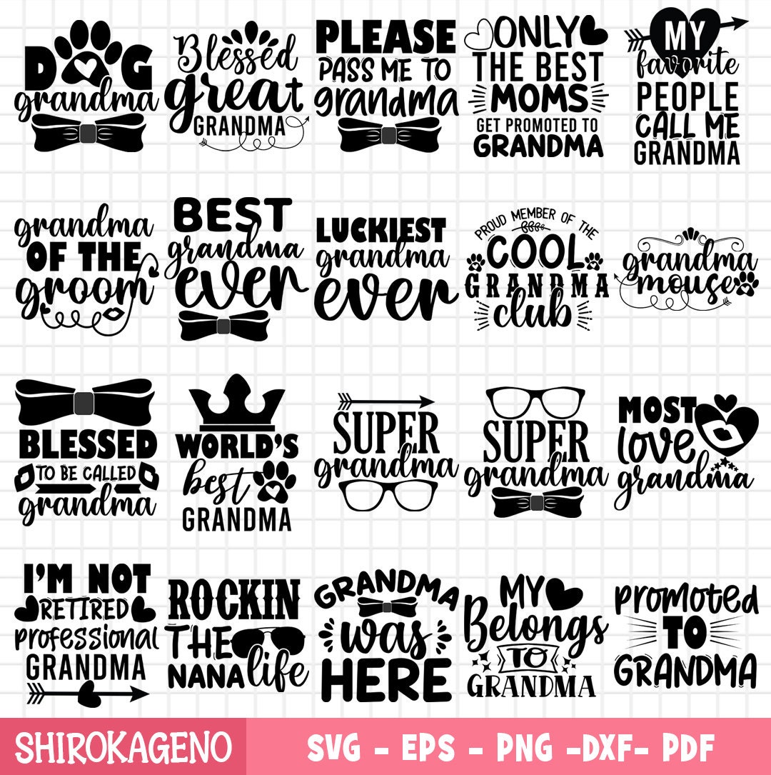 Grandma Svg Bundle, Grandma Shirt Svg, Blessed Grandma Svg ...