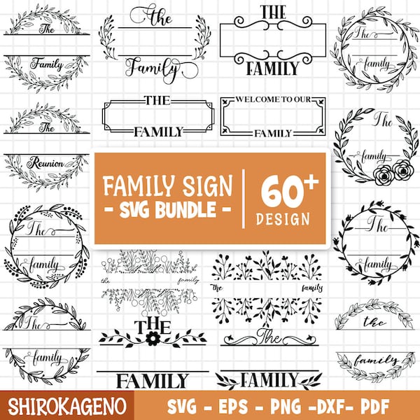 Family Monogram Sign - Etsy