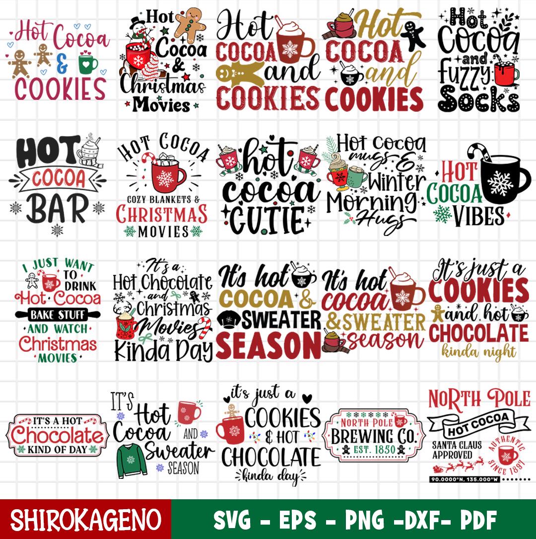 Hot Cocoa Bundle SVG Bundle, Vintage Christmas SVG, Christmas Svg ...
