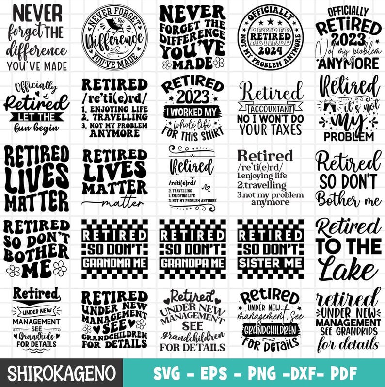 Retirement SVG Bundle, Officially Retired Svg, Retirement Svg 2025 ...