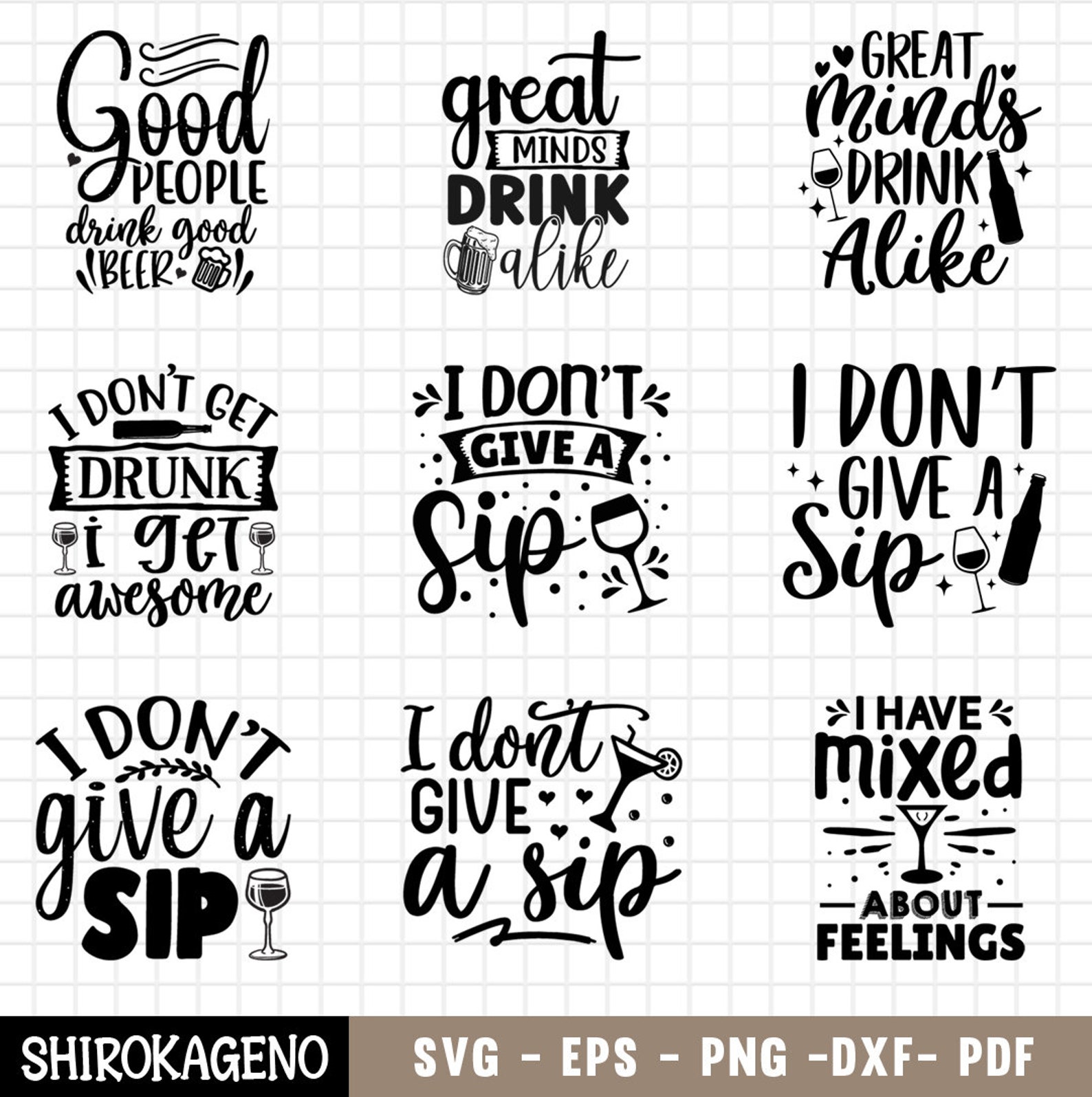 Alcohol Svg Bundle, Shot Glass Quotes Svg, Tequila Svg, Funny Drinking ...