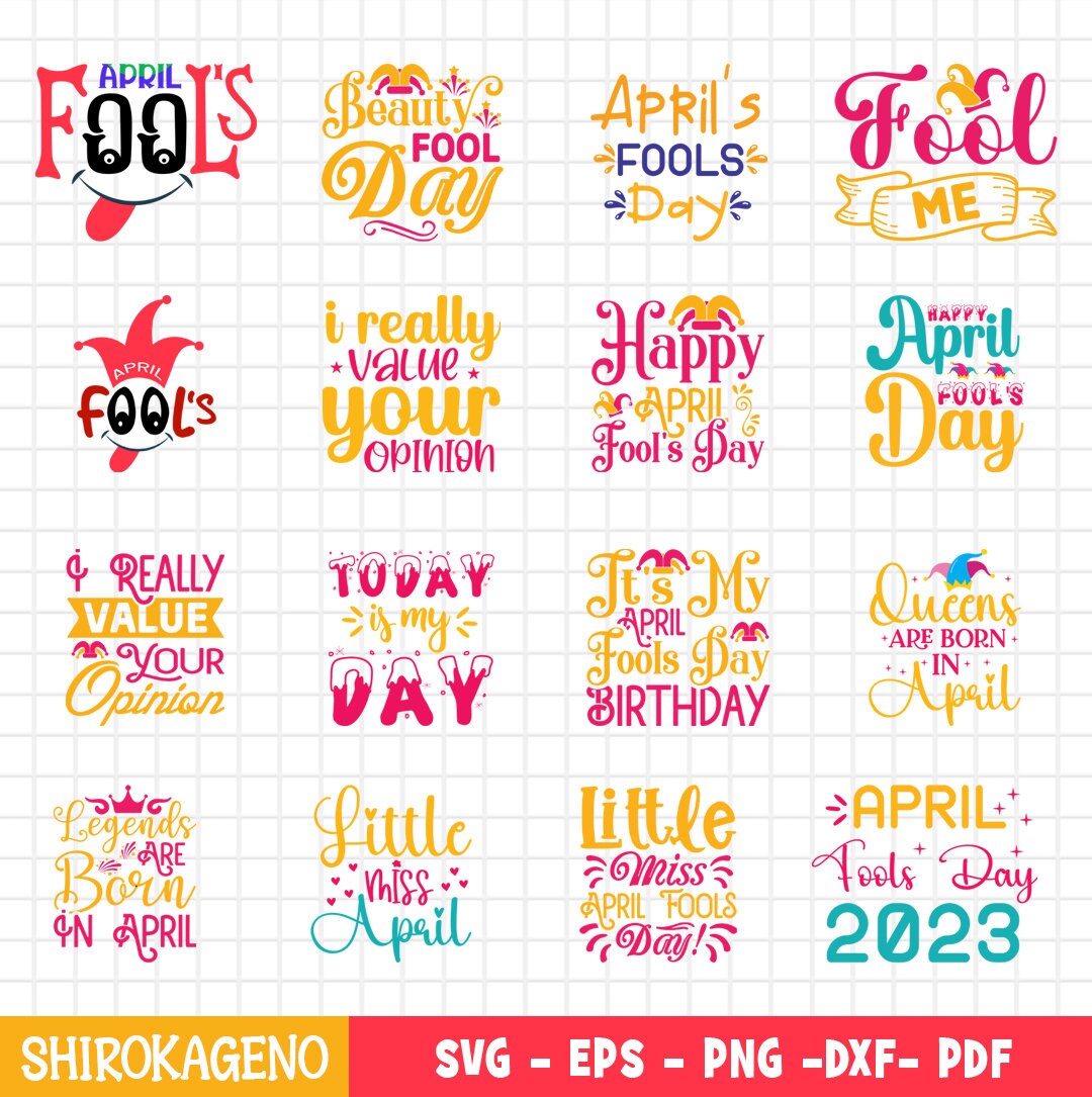 Happy April Fools' Day Svg Bundle, April Fool Svg , April Fool Day Svg ...