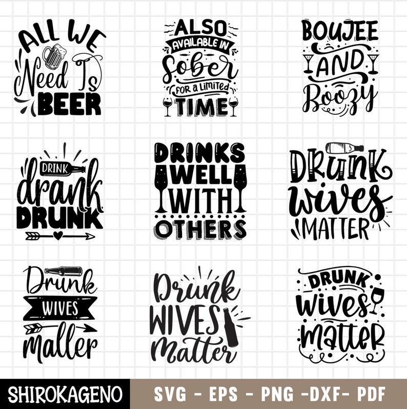 Alcohol Svg Bundle, Shot Glass Quotes Svg, Tequila Svg, Funny Drinking ...
