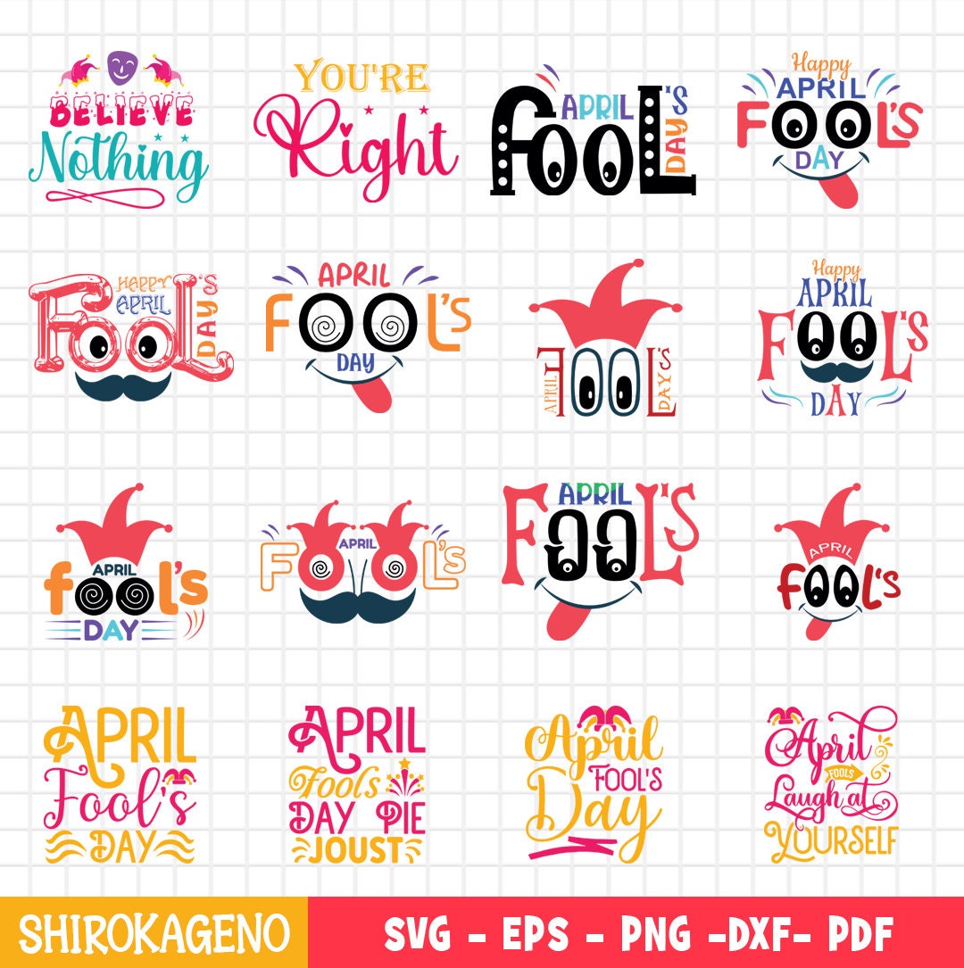 Happy April Fools' Day Svg Bundle, April Fool Svg , April Fool Day Svg ...