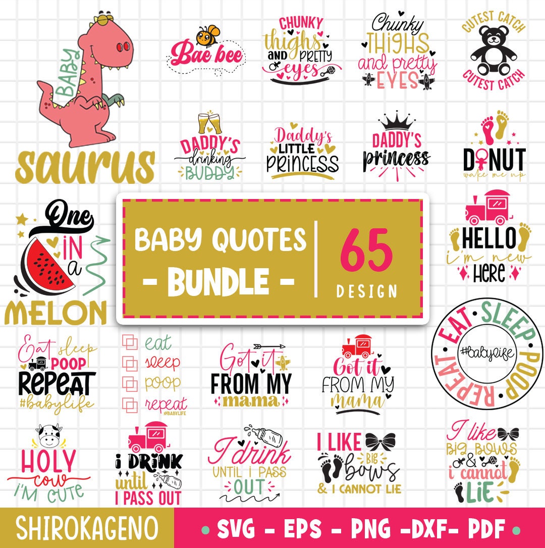 Cute Baby Svg Bundle, Baby Shower Svg, Newborn Svg Bundle, Baby Quote ...