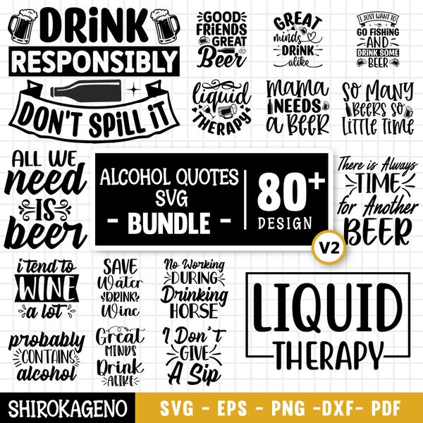 Alcohol Svg - Etsy