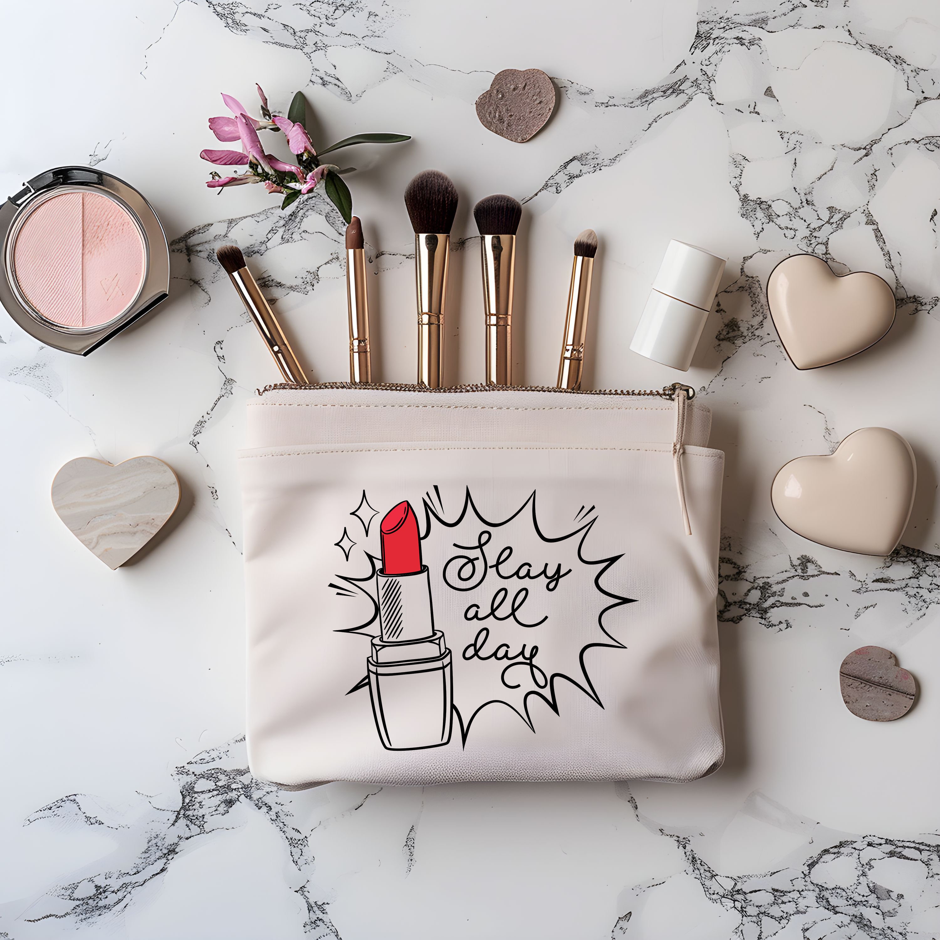 Makeup Bag Svg Bundle, Makeup Bag Design, Fashion Svg, Lipstick Svg ...