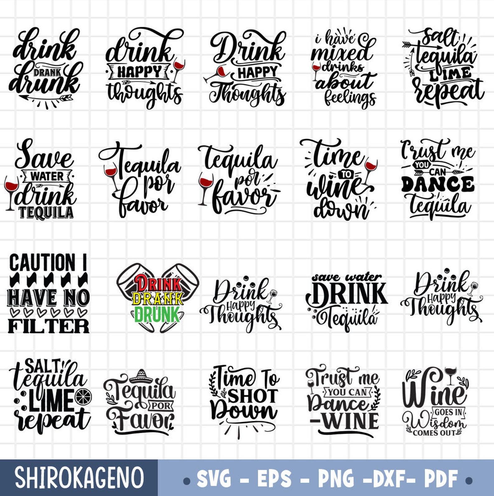 Shot Glass Quotes Svg Bundle, Shot Svg, Shot Glass Wrap Svg, Tequila ...