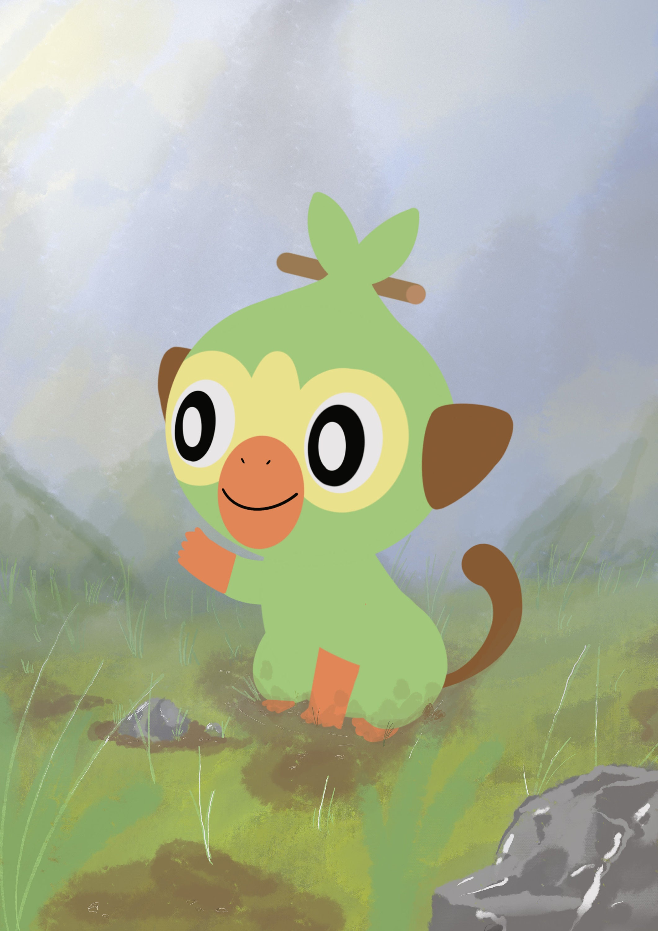 Grookey ︱ Pokemon A6 Art Print 350gsm - Etsy