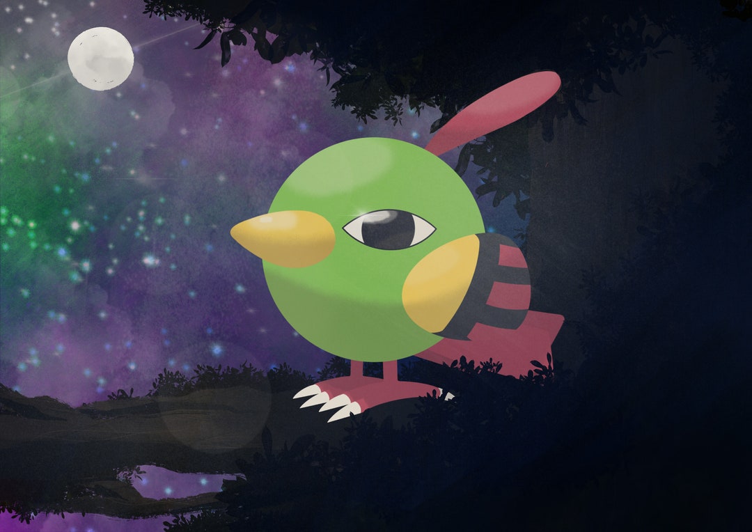 Natu Pokemon A5 Art Print 350gsm - Etsy