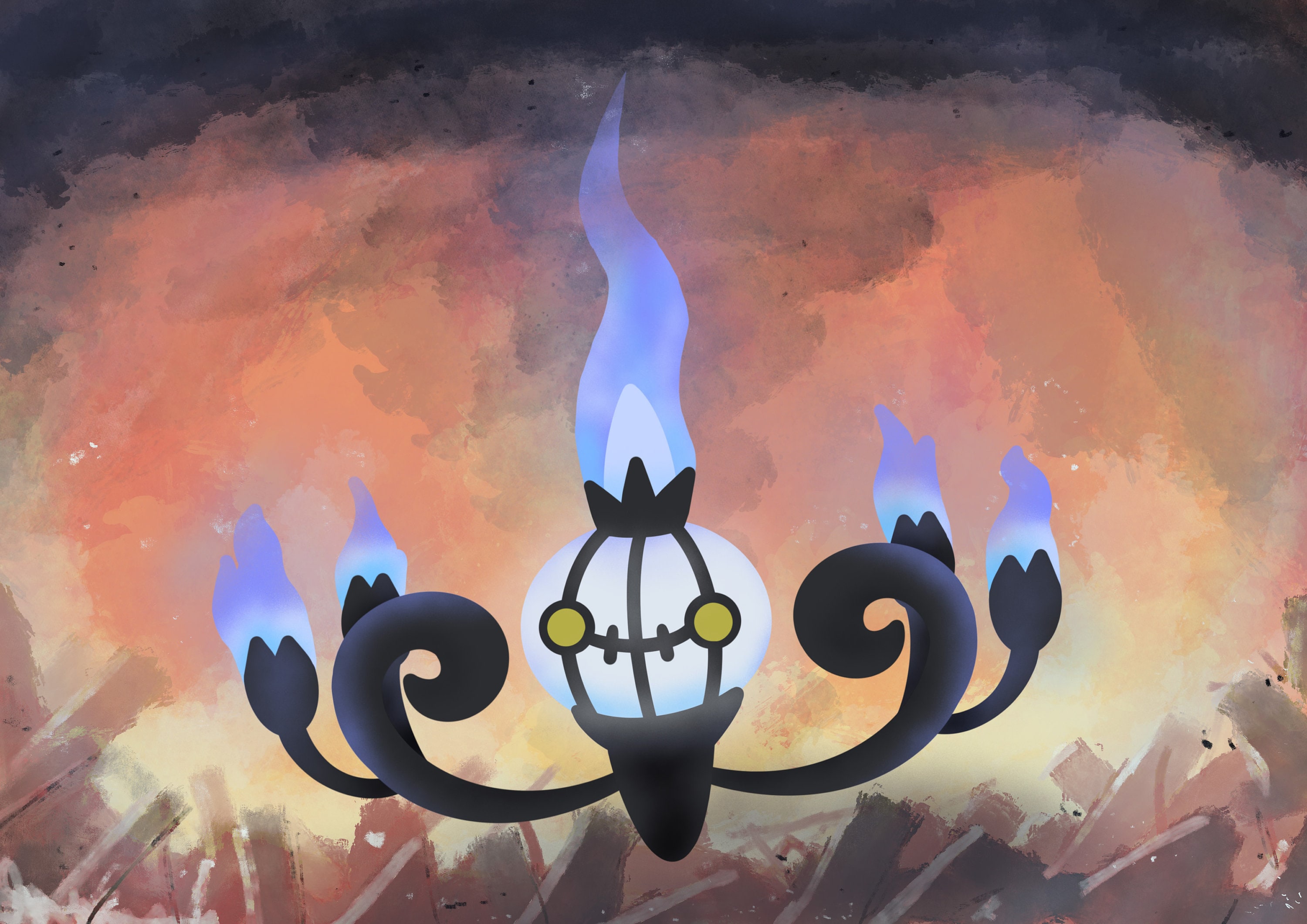 Chandelure ︱ Pokemon A5 Art Print 350gsm - Etsy