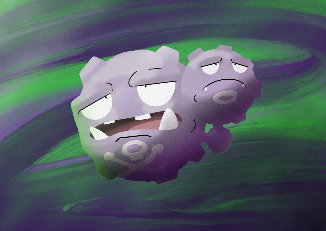 Weezing ︱ Pokemon A5 Art Print 350gsm - Etsy
