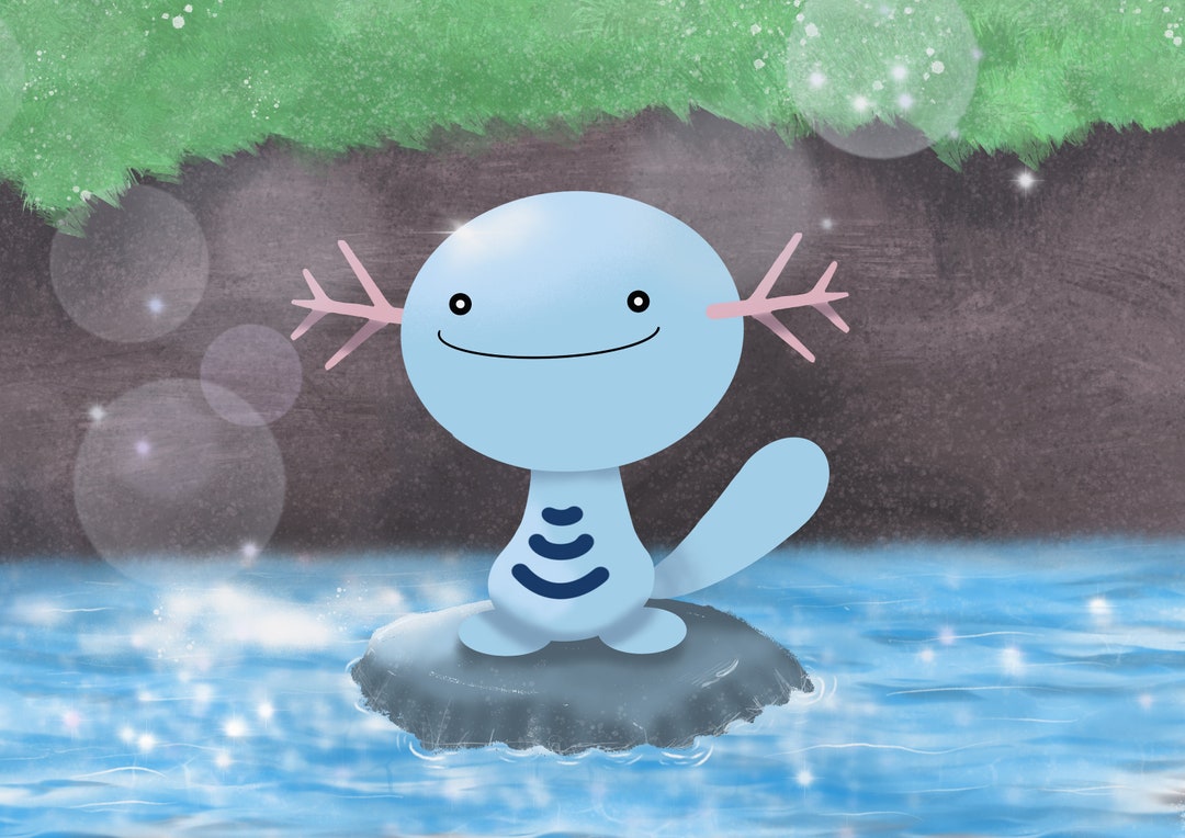 Wooper Pokemon A5 Art Print 350gsm - Etsy