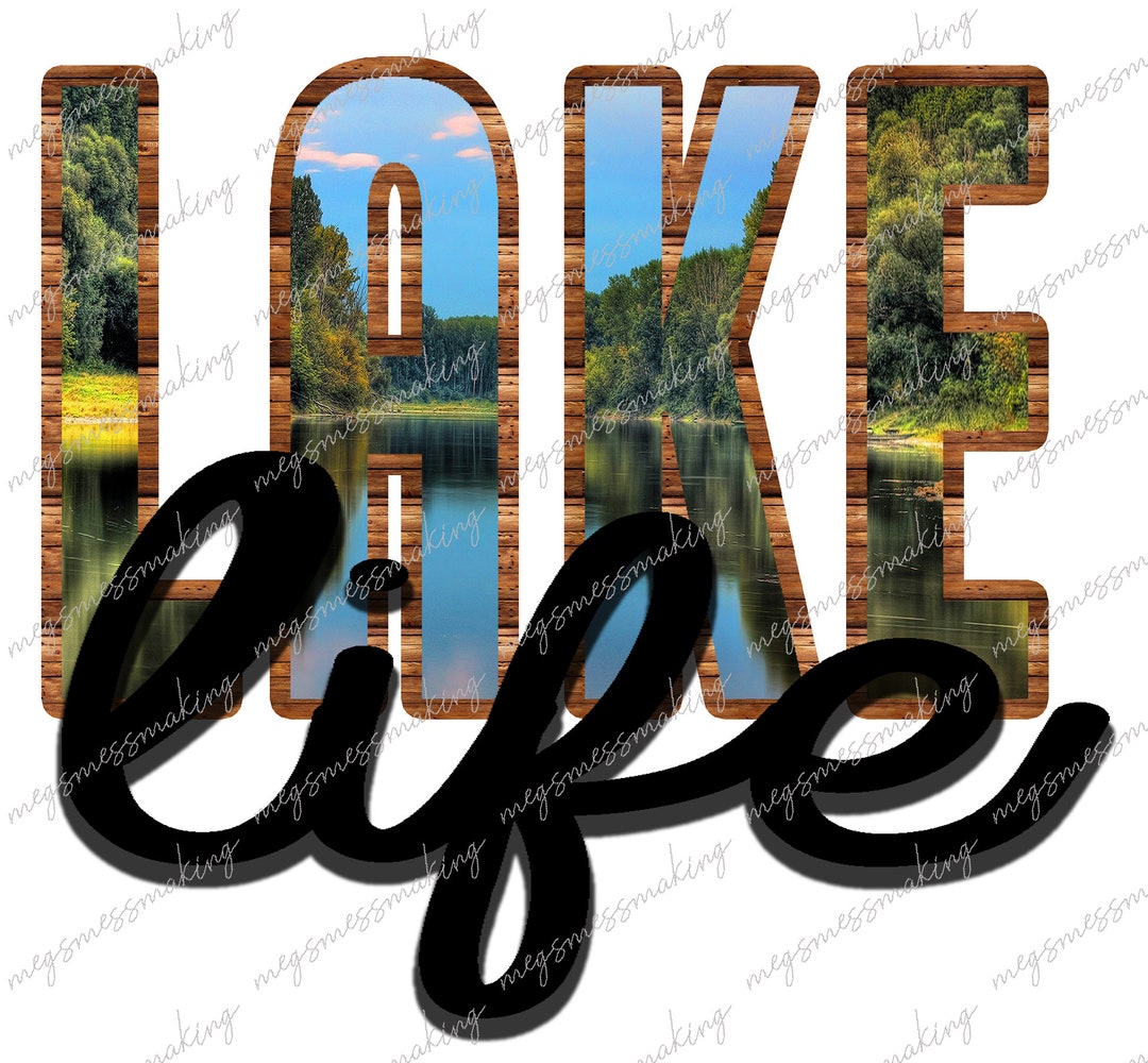 Lake Life Summer Vacation Digital Image Instant Download, PNG ...