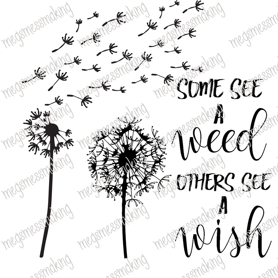 Some Seed a Weed Others See a Wish- Cute Girly Sayings/ Shirt/bag Ideas ...