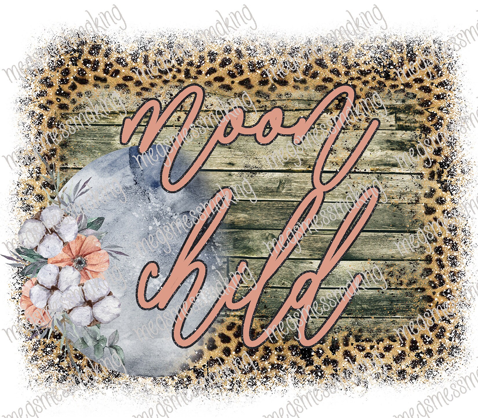 Moon Child Hippie Moon Phases Boho Vintage Peace-gypsy Digital Image ...