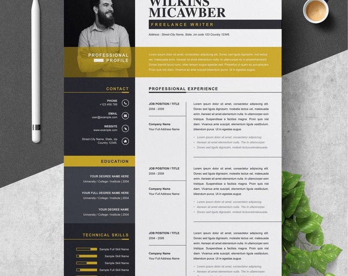 Resume Template / CV Template | Instant Digital Download | Professional ...