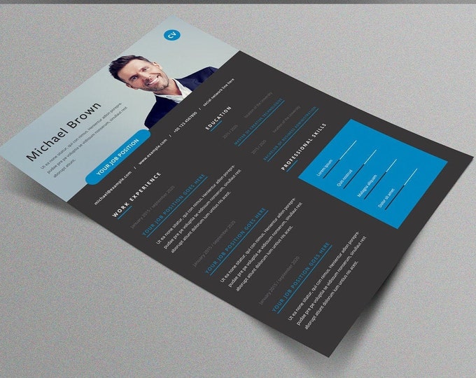 Resume Template / CV Template | Instant Digital Download | Professional ...