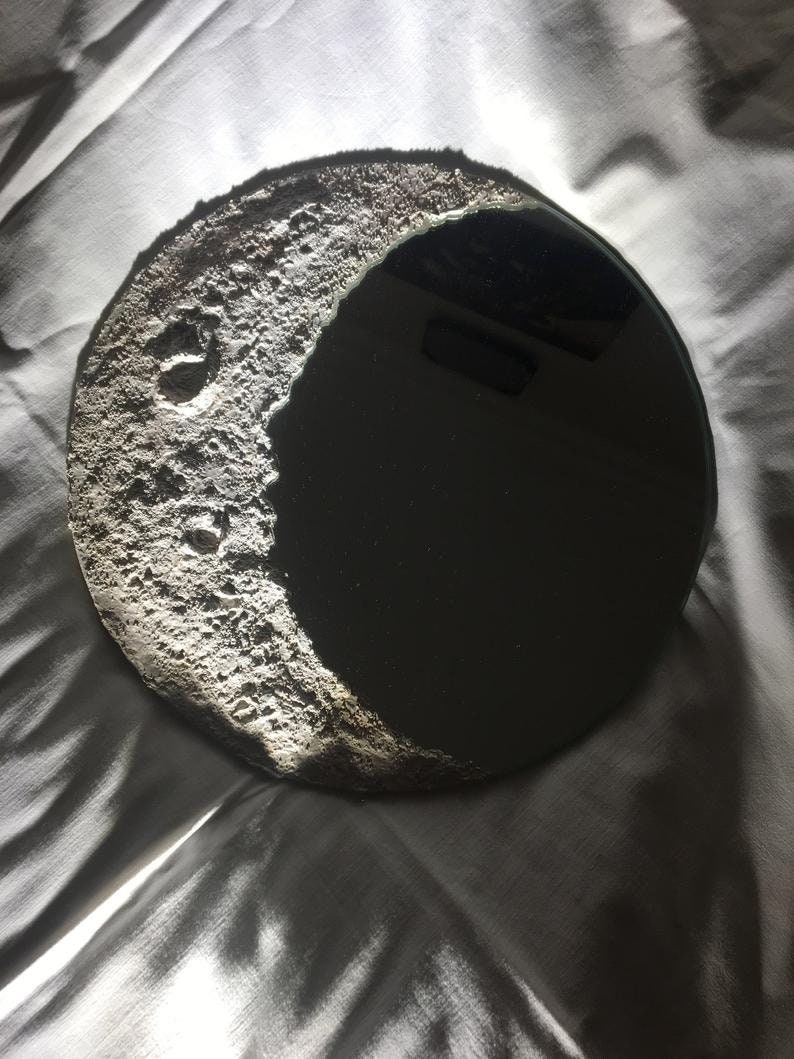 The Lunar Moon Mirror Handmade Celestial - Etsy