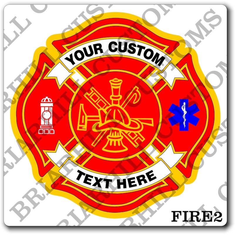Fire Dept Decal - Etsy
