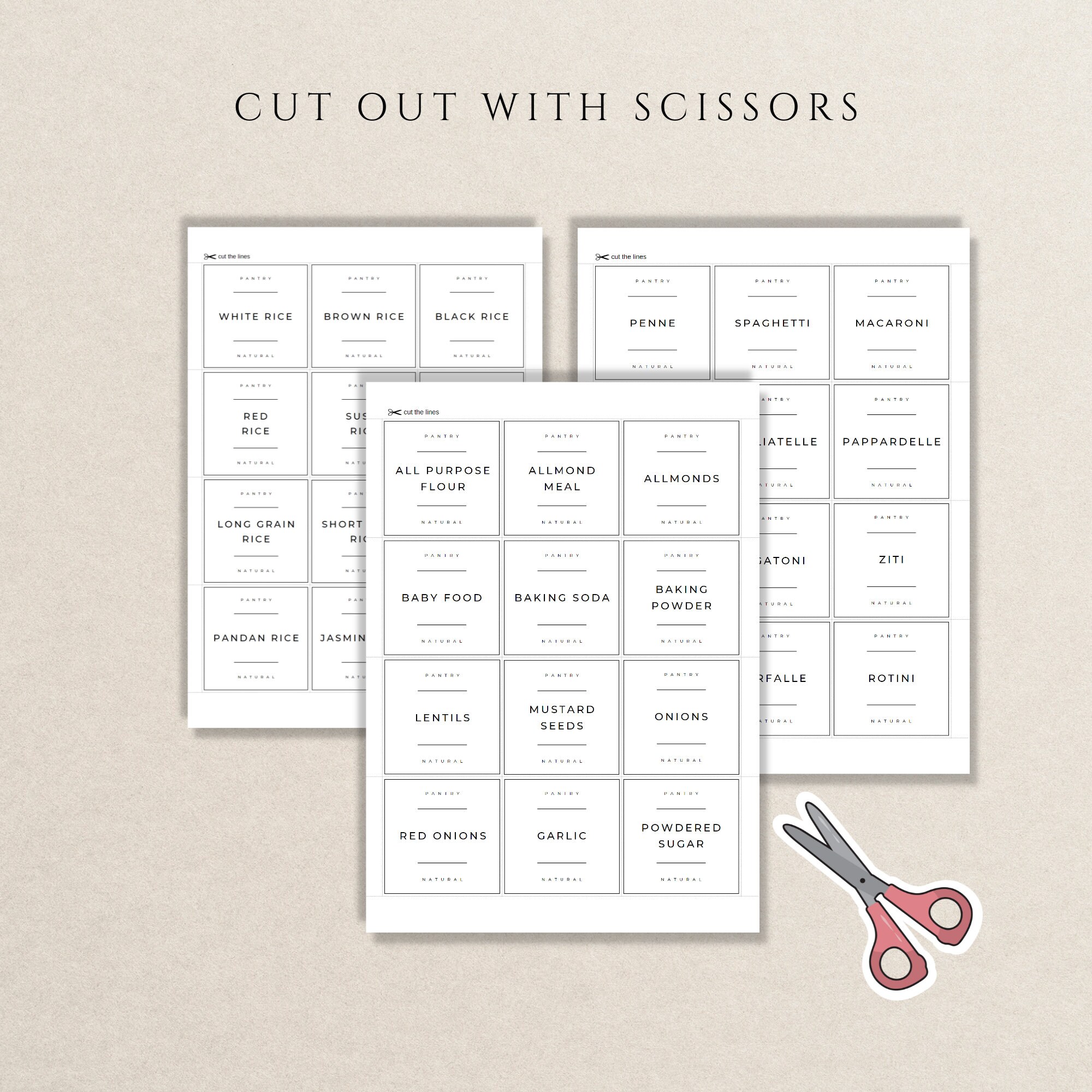Printable Pantry Labels for an Organized Pantry, Pantry Organization ...