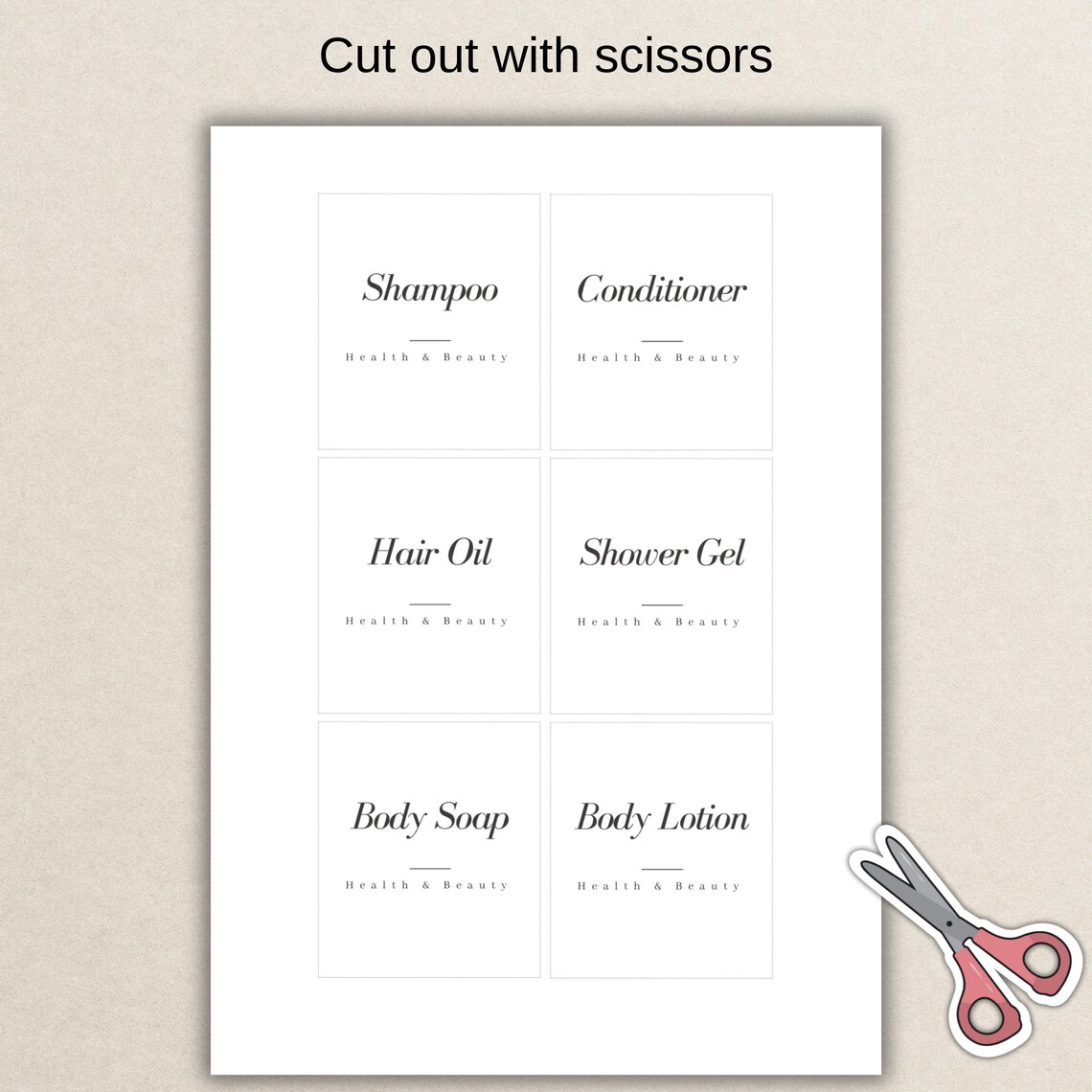 Printable Bathroom Organization Labels for Storage Jars, Bottles or ...